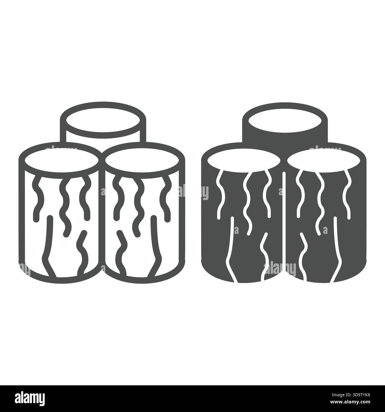Stack firewood three logs Black and White Stock Photos & Images - Alamy
