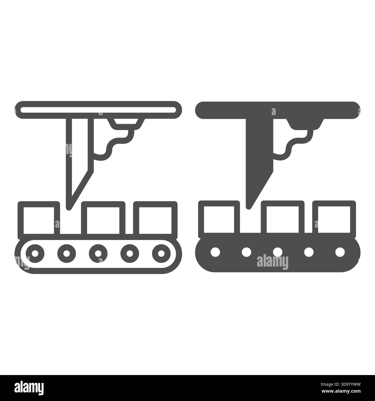 Sawmill factory machine glyph icon Stock Vector Images - Alamy