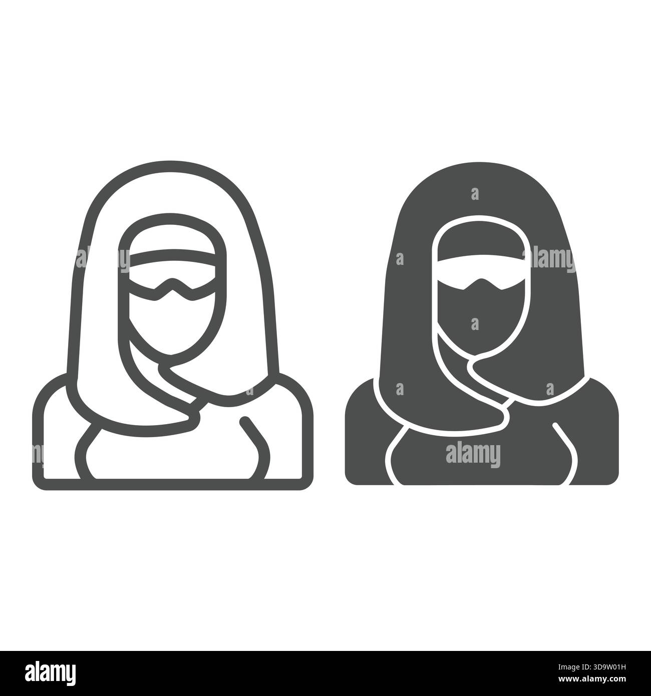 Headwear hijab Black and White Stock Photos & Images - Alamy