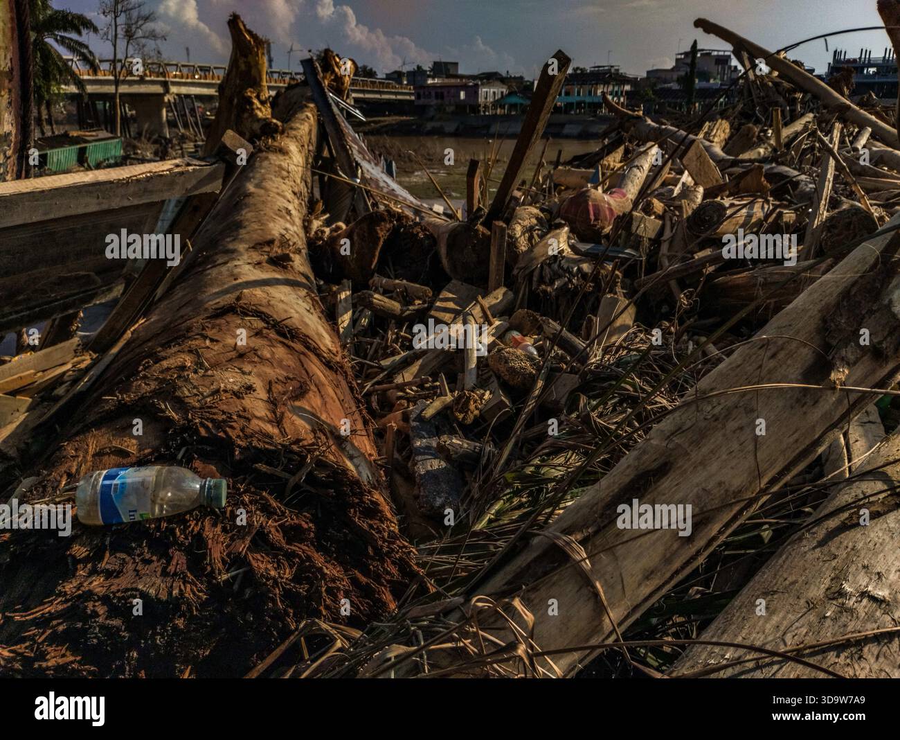 The aftermath of Tropical Cyclone Senyar in In Aceh Tamiang, one of the ...