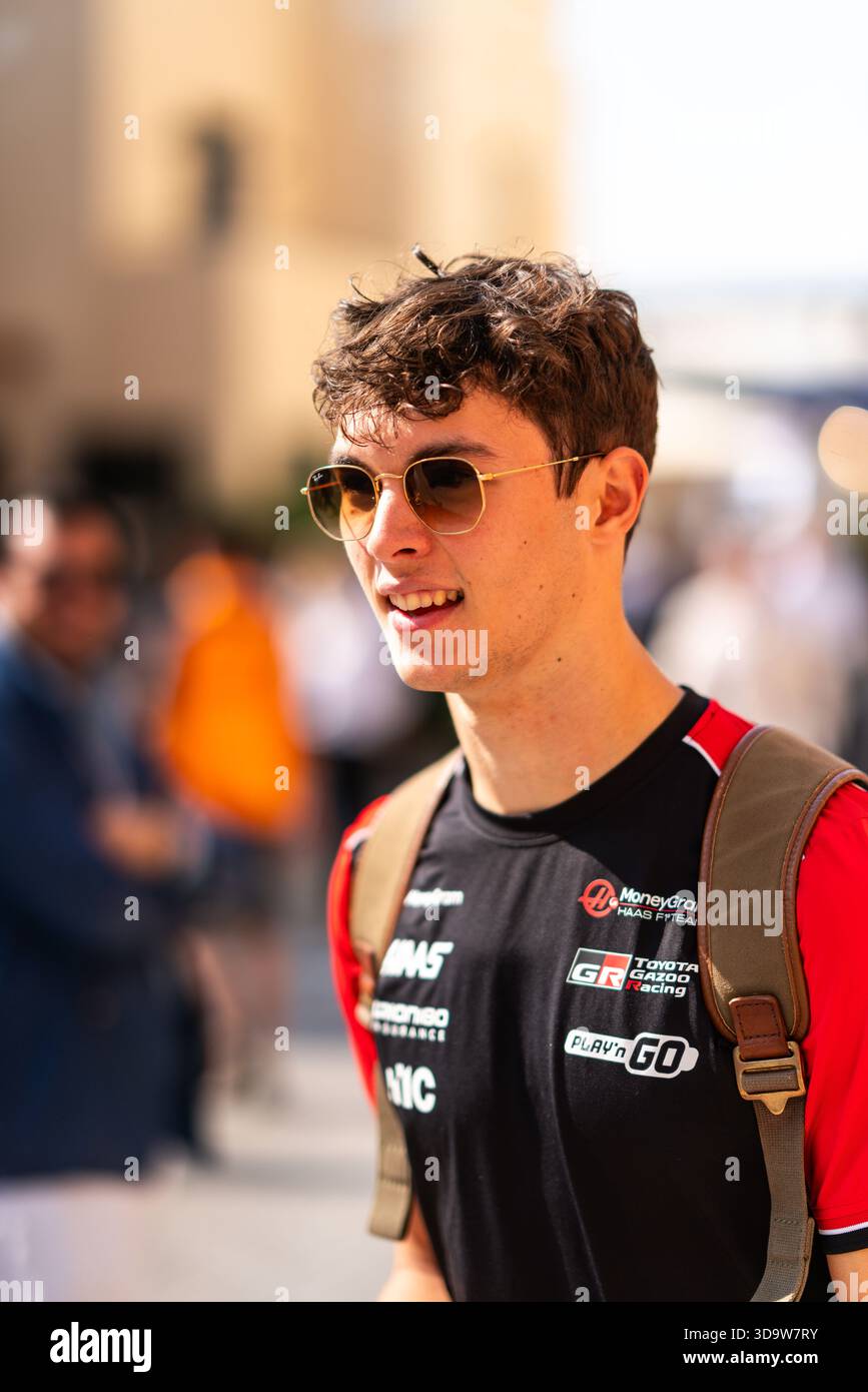 MoneyGram Haas F1 Team's British driver Oliver Bearman in the paddock ...