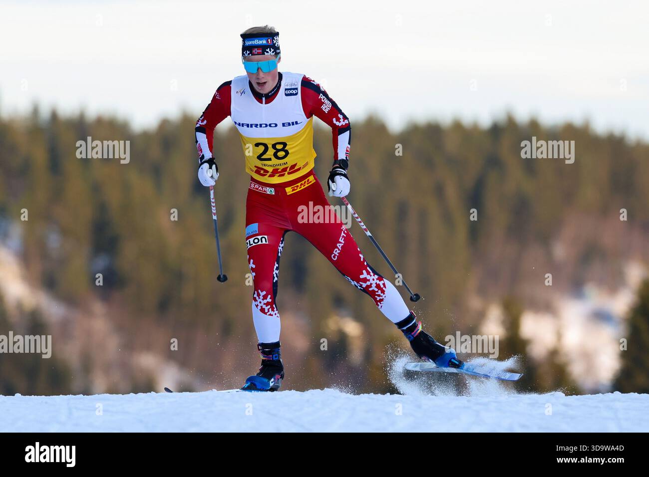 Trondheim 20251207. Einar Hedegart in action during the 10 km freestyle ...