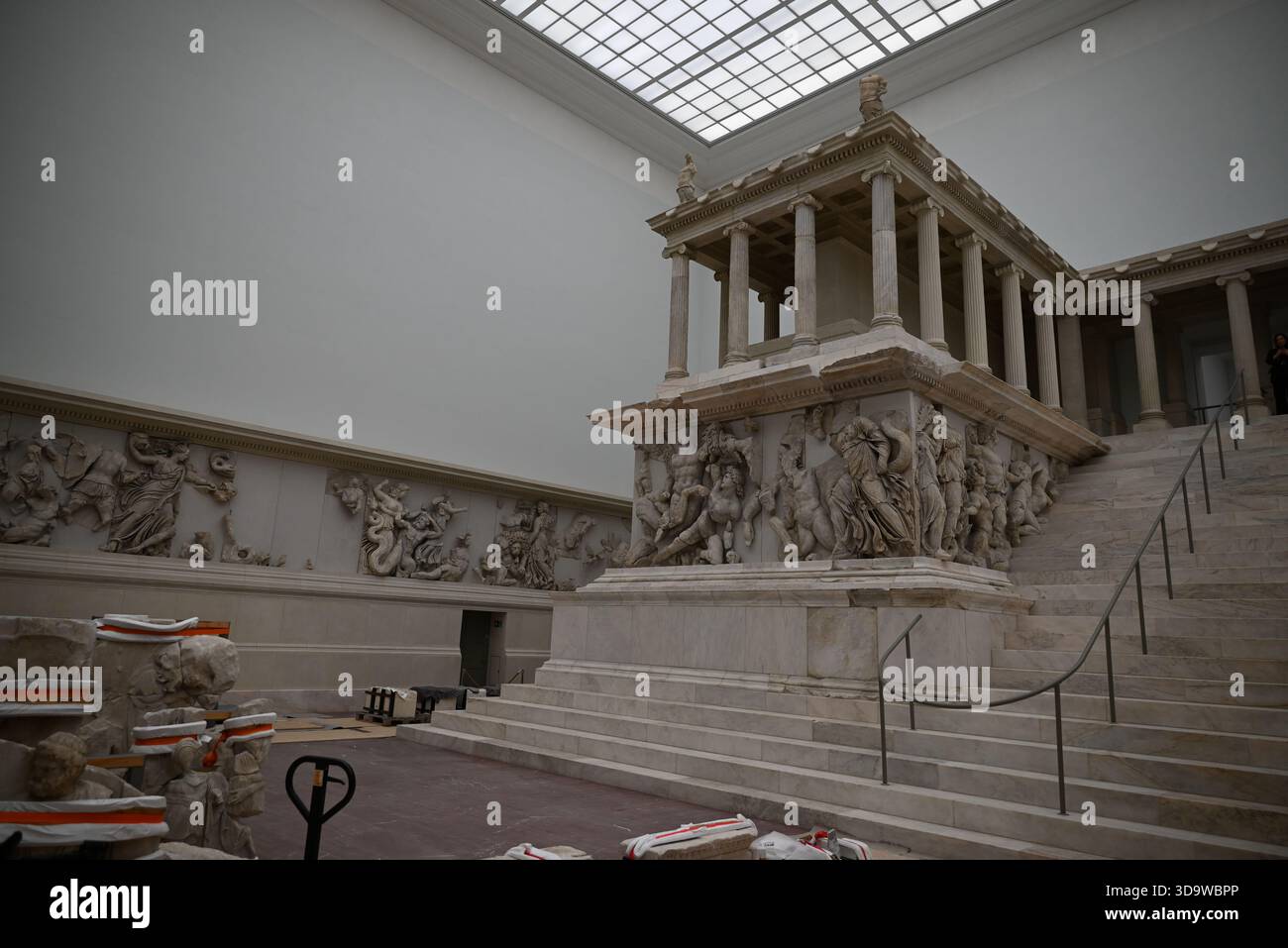 Part of the Pergamon Altar in the Pergamonmuseum, Berlin, Germany ...
