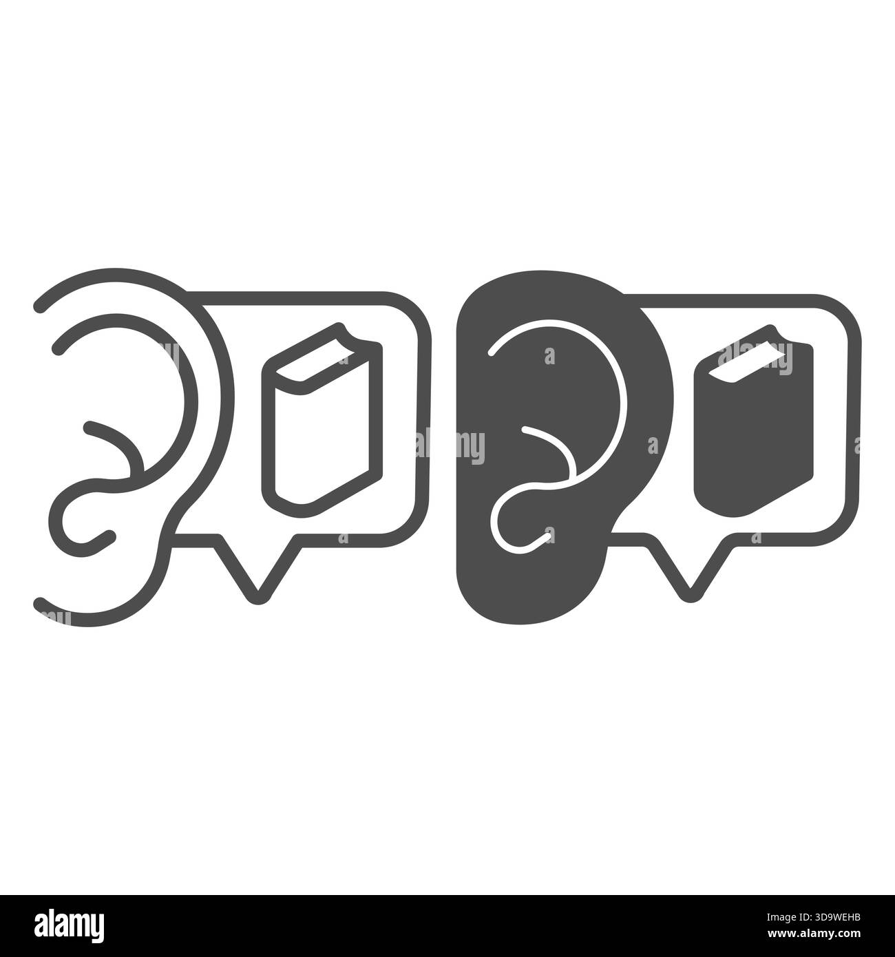 Whisper icon Black and White Stock Photos & Images - Alamy