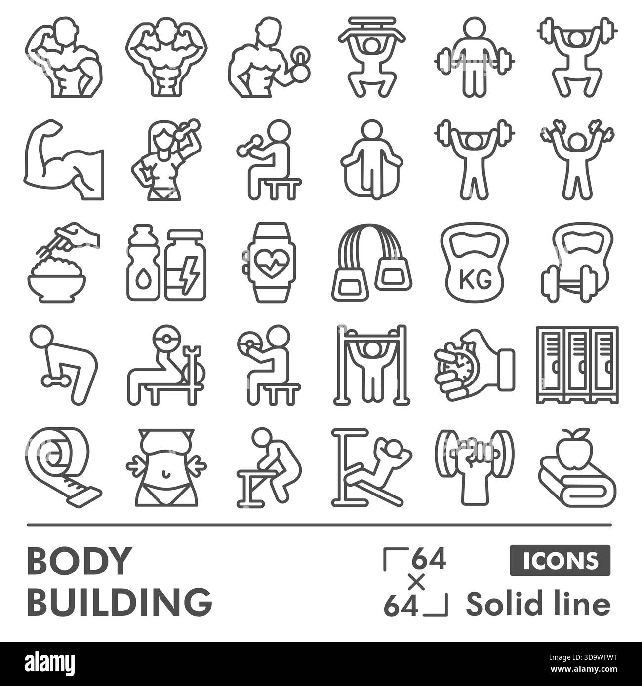 Fitness theme Black and White Stock Photos & Images - Alamy