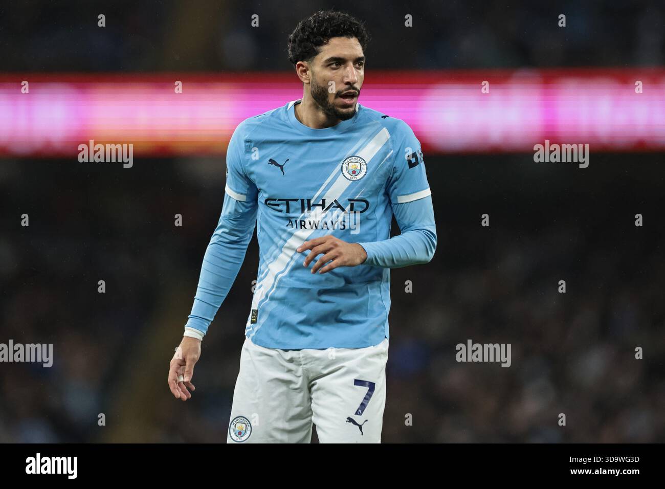 Omar Marmoush of Manchester City during the Premier League match ...