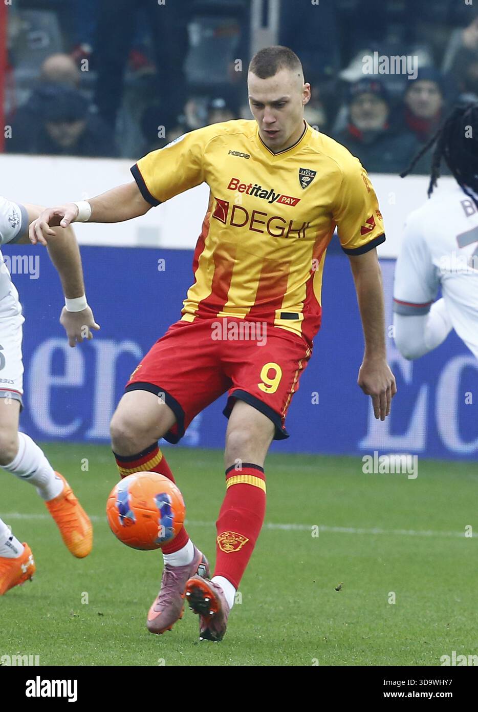 Lecce Nikola Stulic during the Serie A soccer match between Cremonese ...