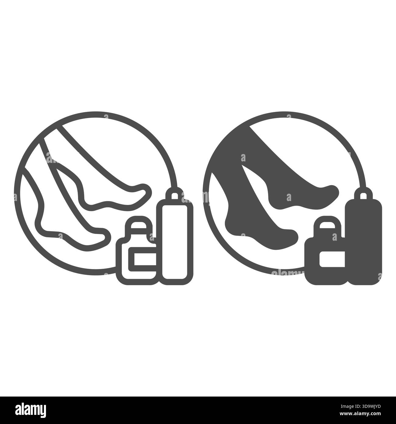 Woman foot cream Black and White Stock Photos & Images - Alamy