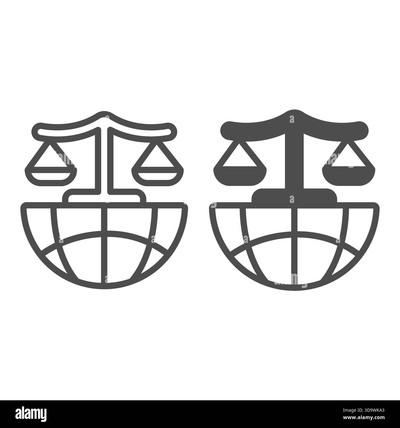 World law black icon Black and White Stock Photos & Images - Alamy