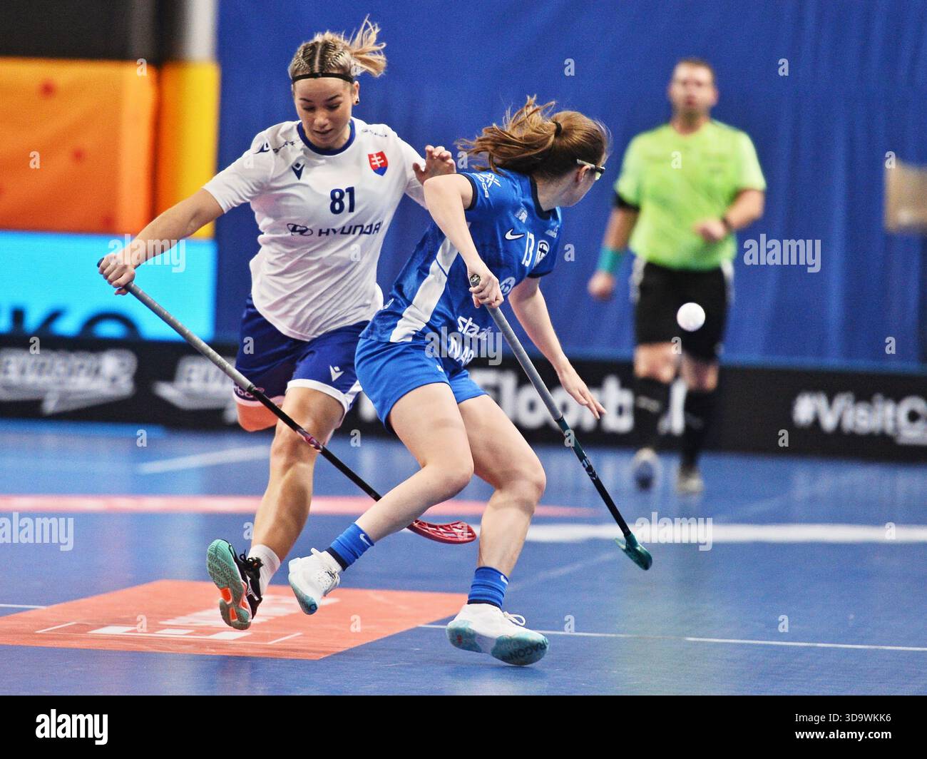 Klara Grossova of Slovakia, left, and Meri-Helmi Hoynala of Finland in ...