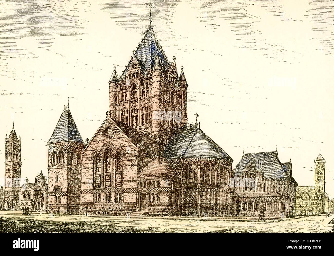 This image shows the new Trinity Church on Boylston Street in Boston ...