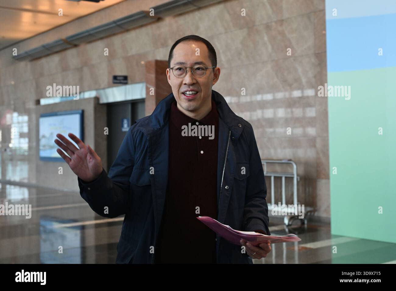 Daryl Ng Win-kong, a Chairman of Sino Group, leaving at the polling ...