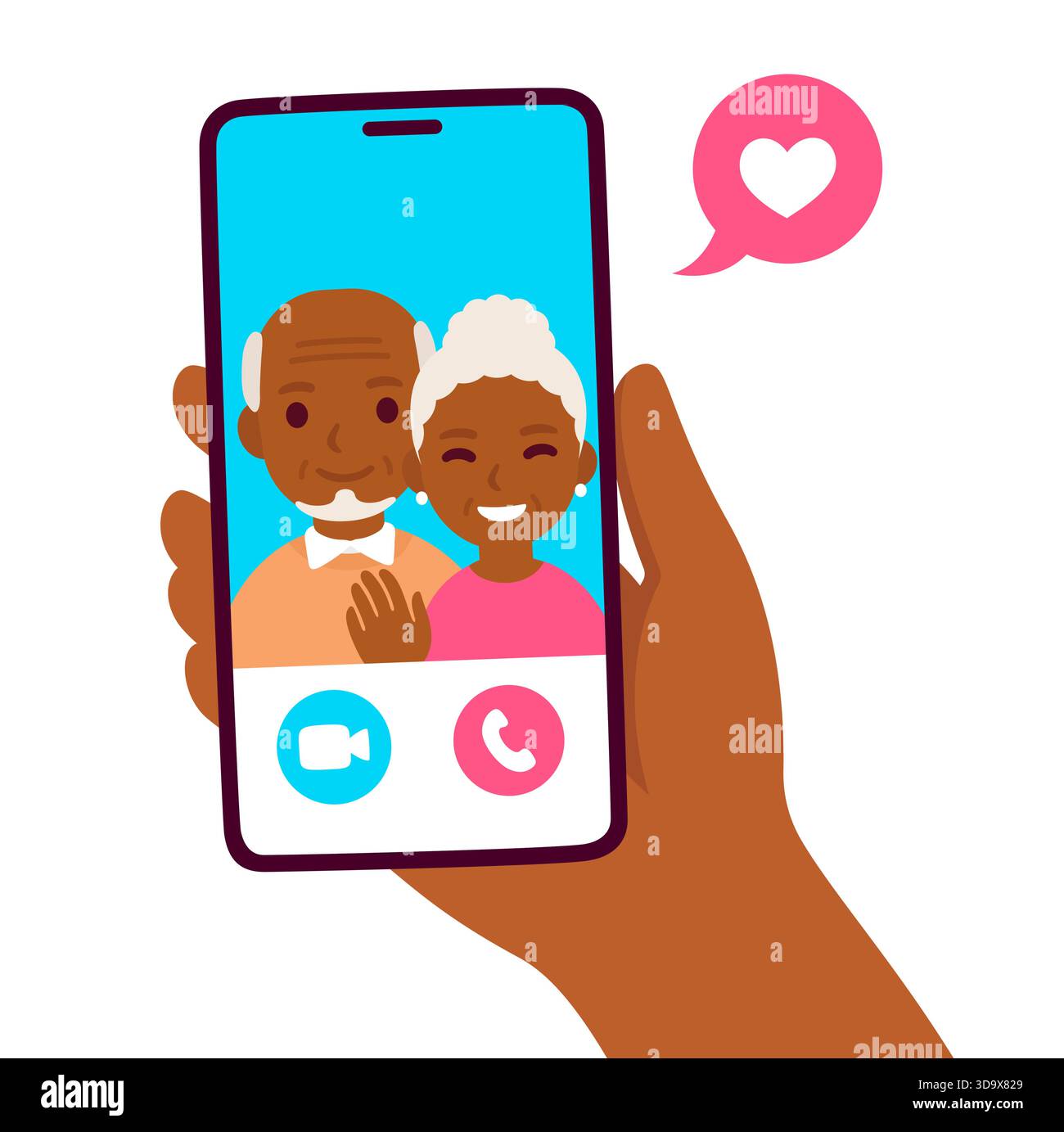 Old hand on african Stock Vector Images - Alamy