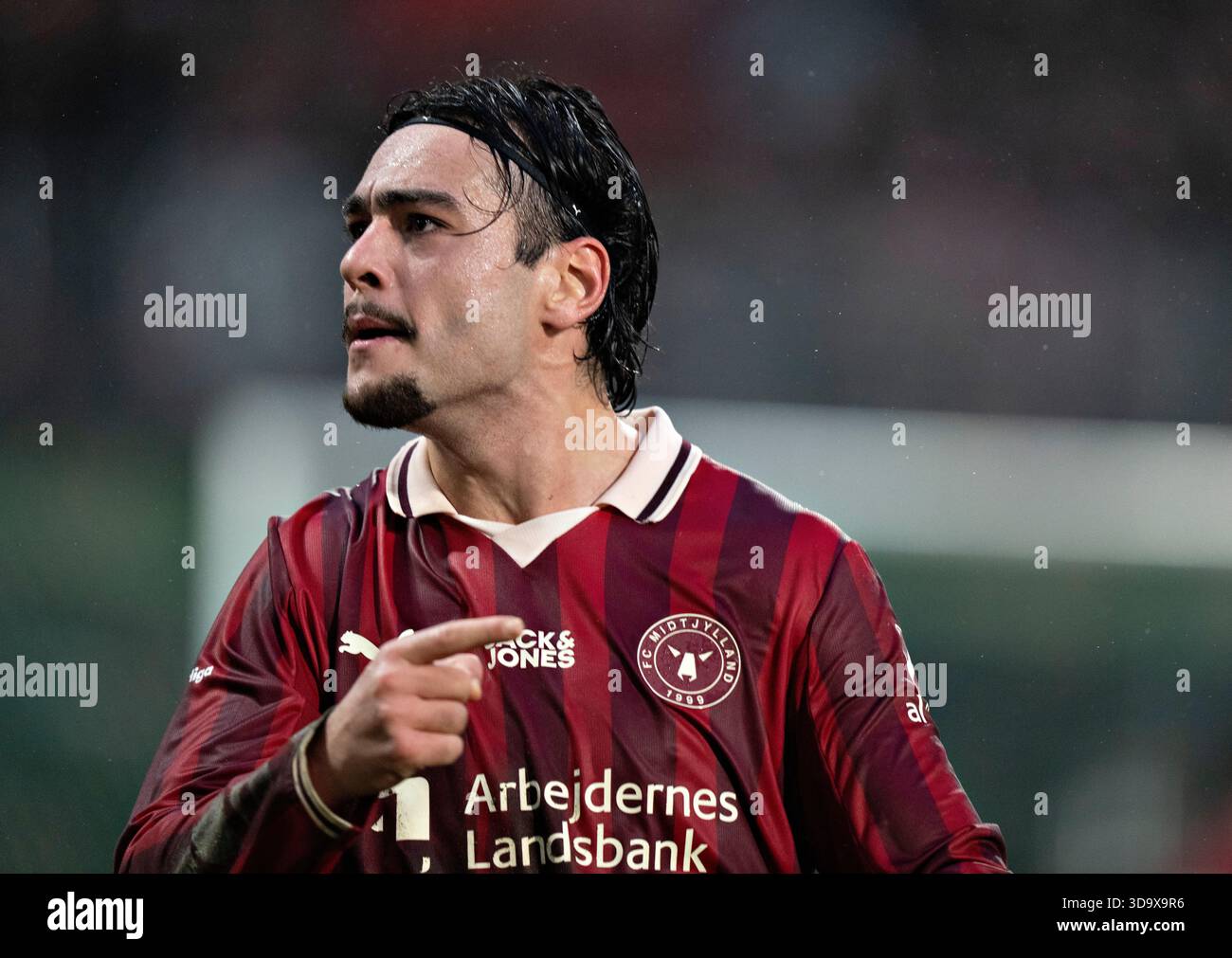 FC Midtjylland's Aral Simsir has scored 3-2 in the Super League match ...
