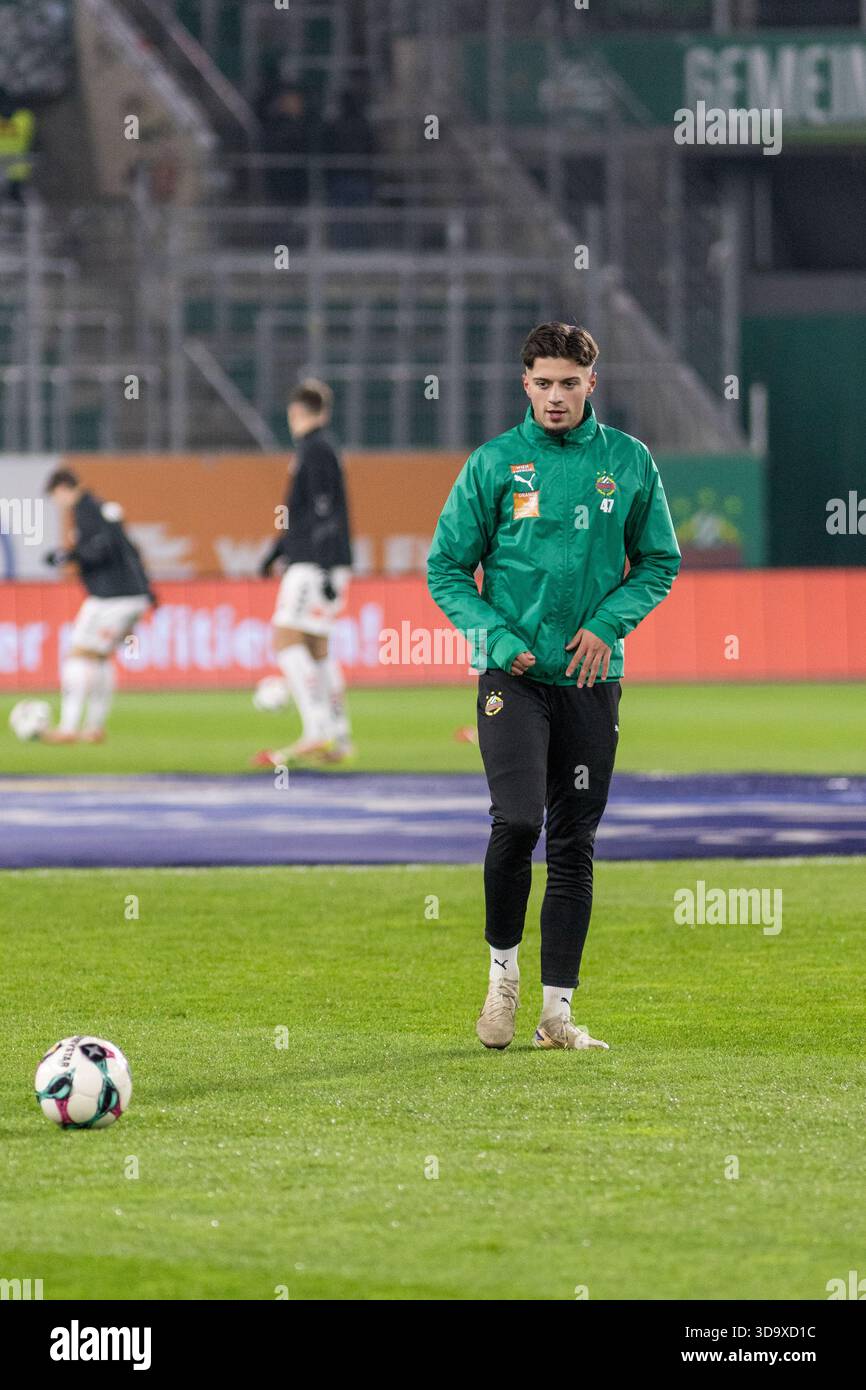 Vienna, Austria. 06th, December 2025. Amin-Elias Groller (47) of Rapid ...