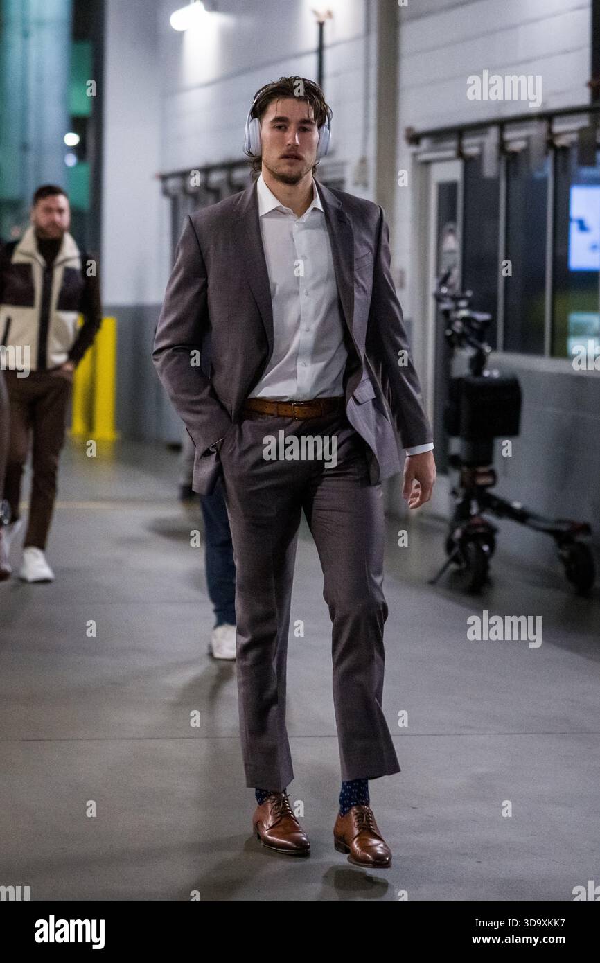 Seattle Seahawks wide receiver Jake Bobo (19) arrives before an NFL ...