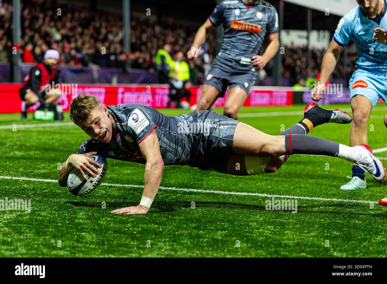 Gloucester, England, UK, 7 December 2025. Charlie Atkinson of ...