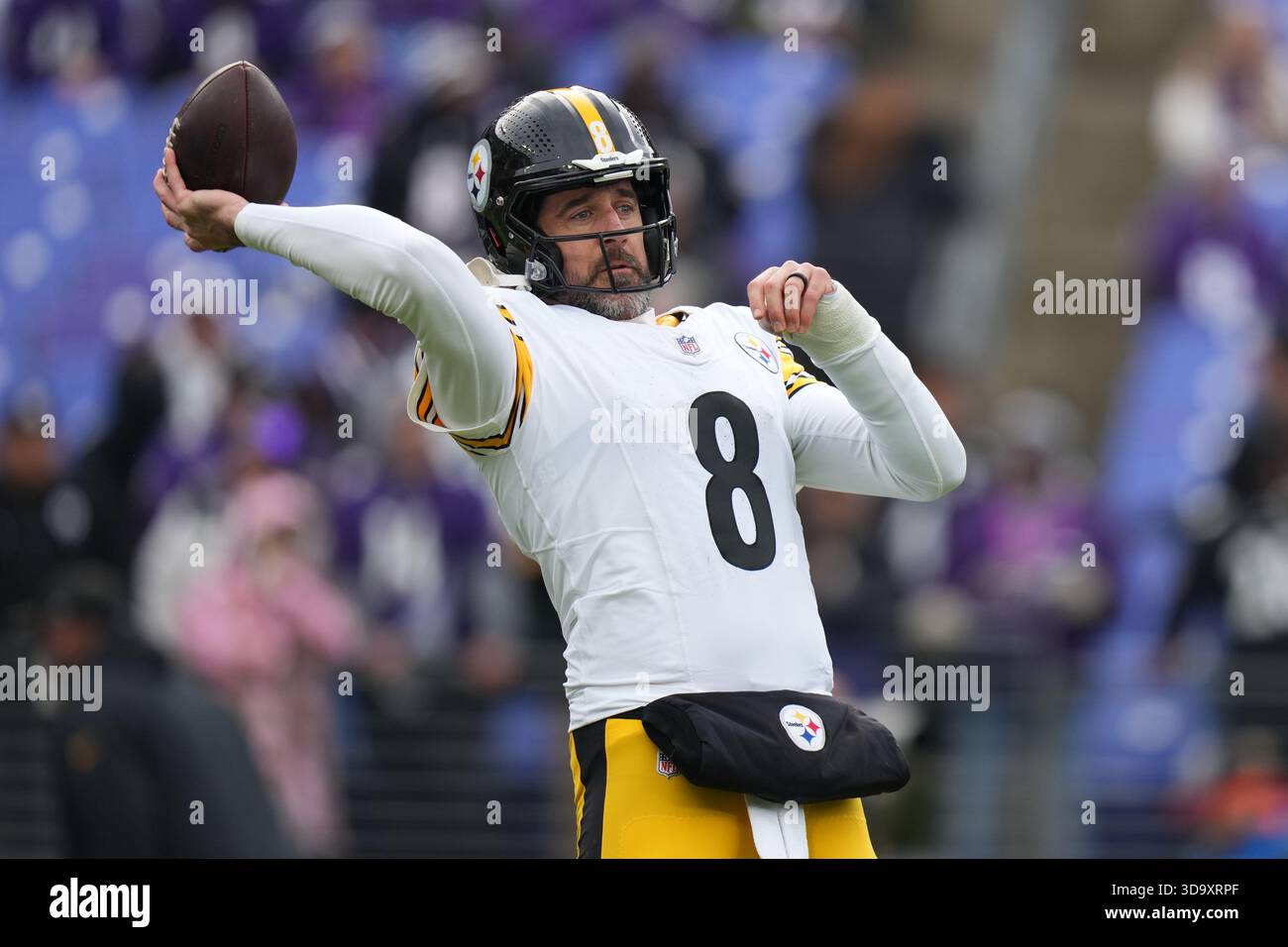 during the first half of an NFL football game, Sunday, Dec. 7, 2025, in ...