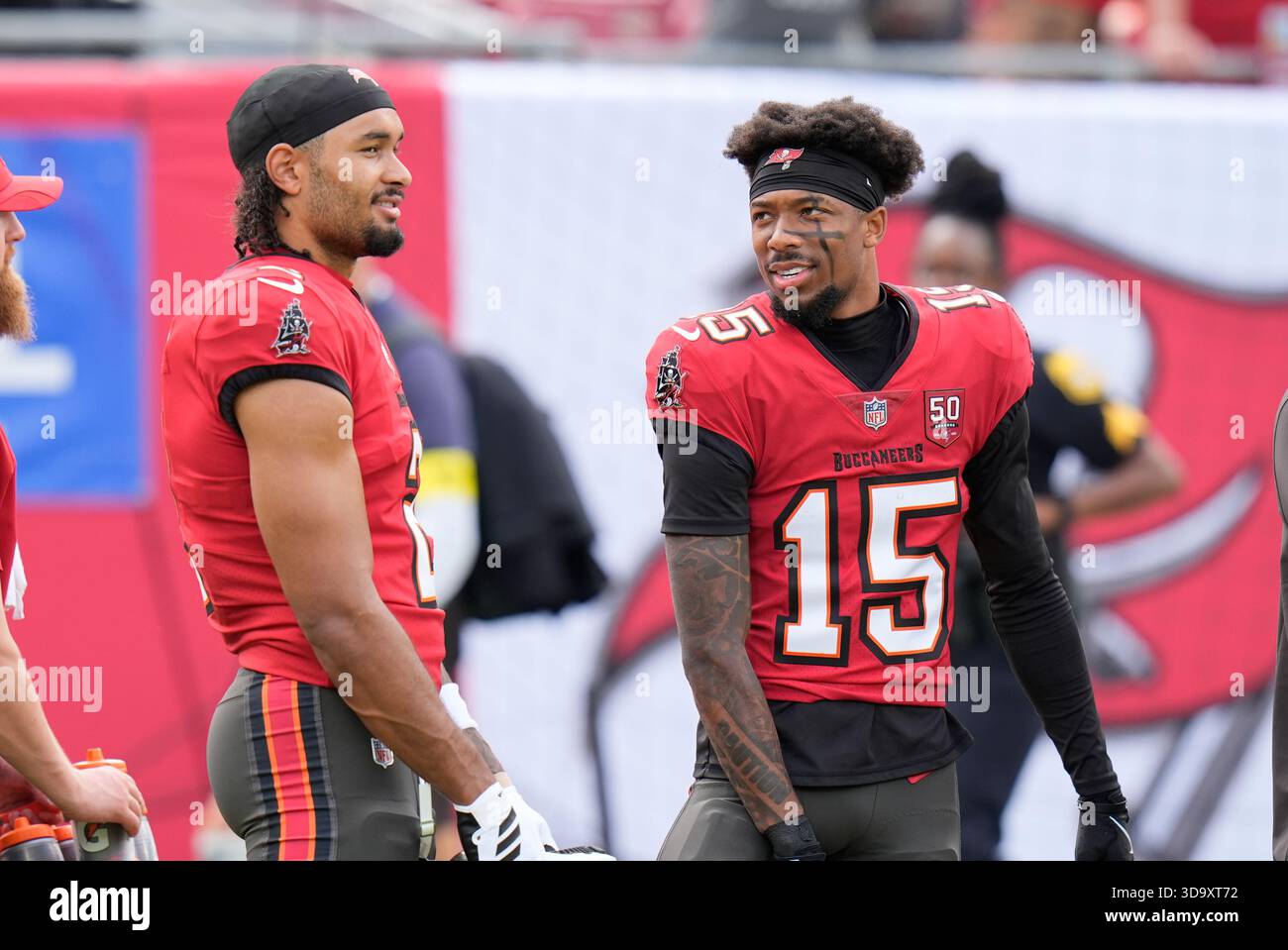 Tampa Bay Buccaneers wide receiver Emeka Egbuka and wide receiver Tez ...