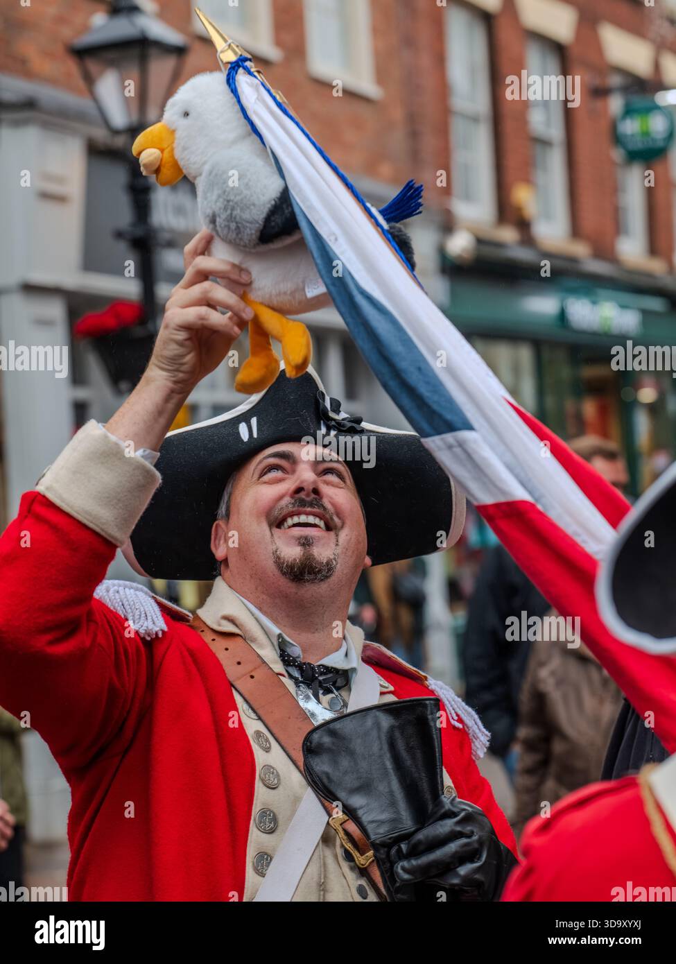 Dickens Christmas Festival Rochester UK December 2025. Smiling man in ...