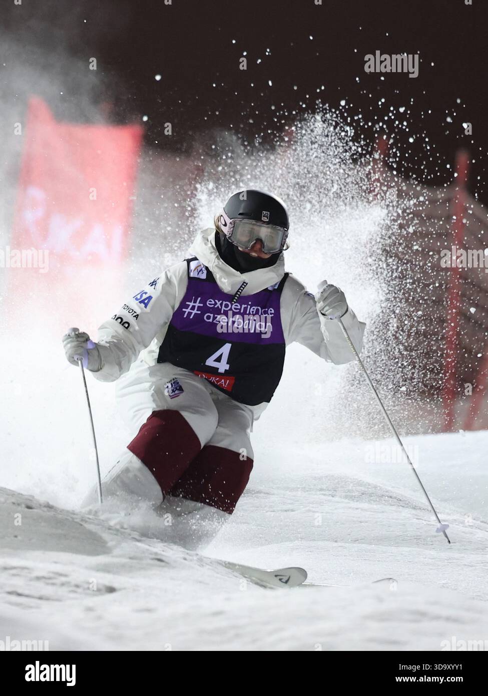 Tess JOHNSON of the United States competes in the women's moguls final ...