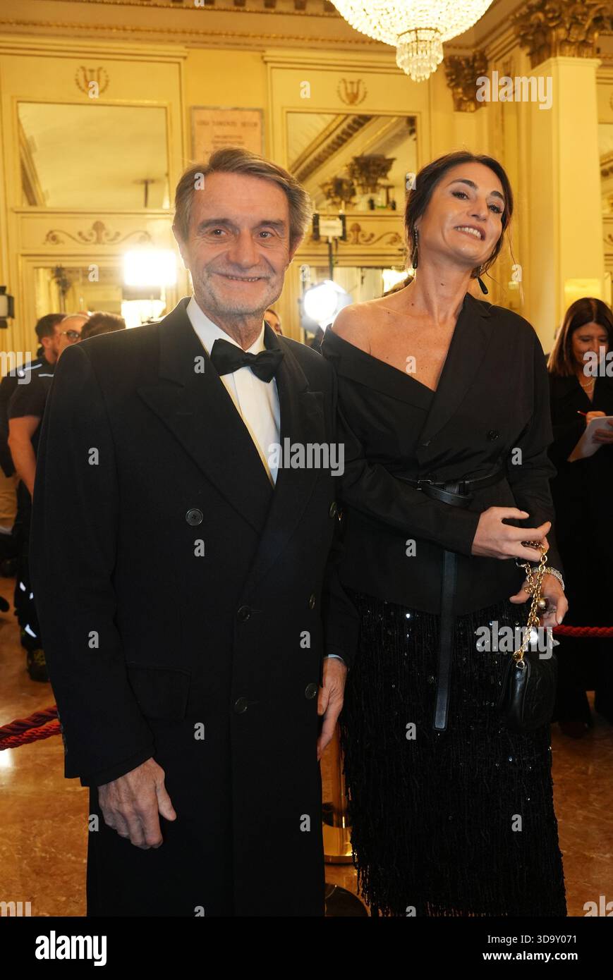 Milano, Italia. 07th Dec, 2025. Attilio Fontana con la figlia Maria ...