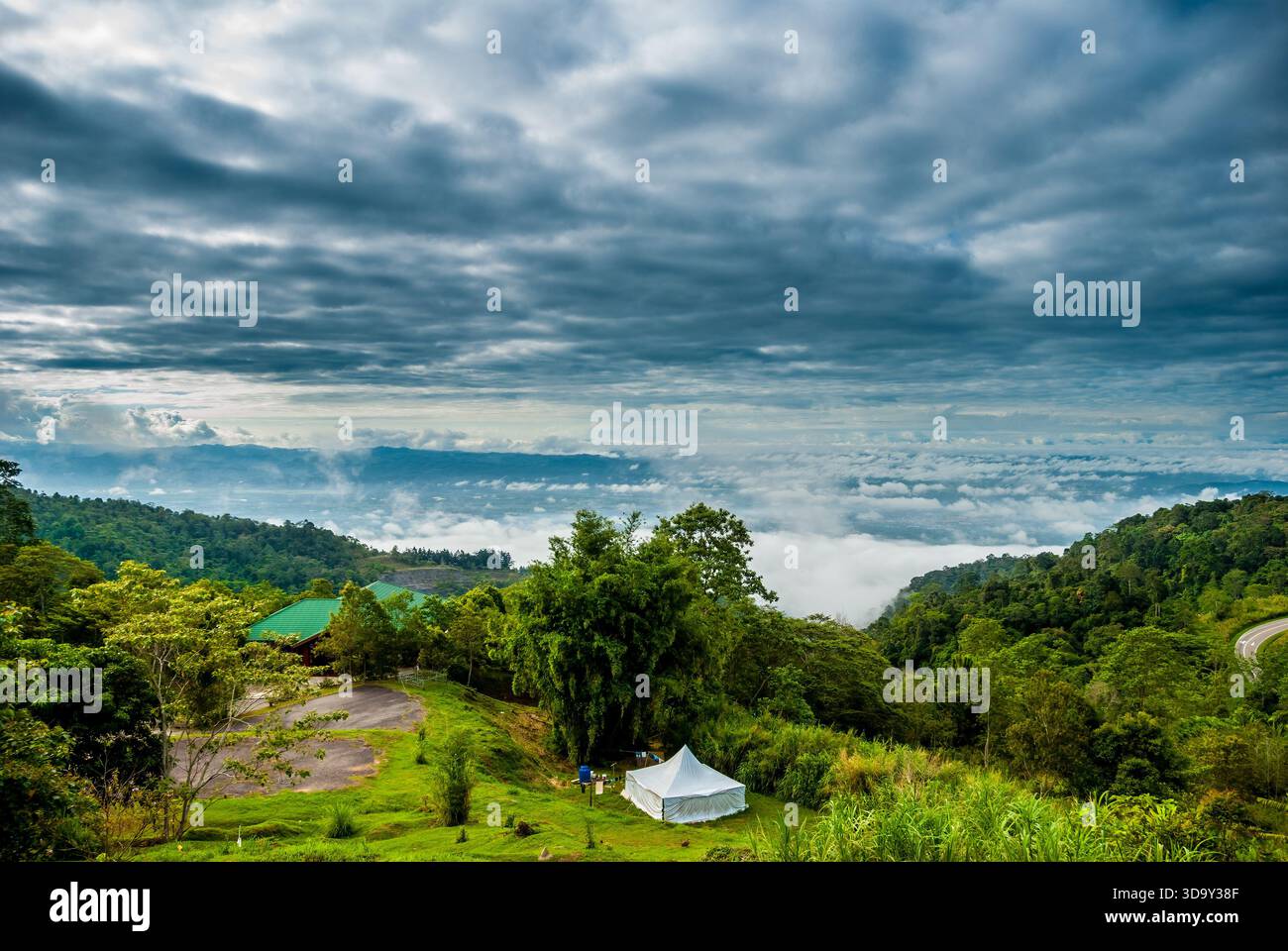 scenic view from Poring Hot Spring of Crocker range park, Crocker range ...