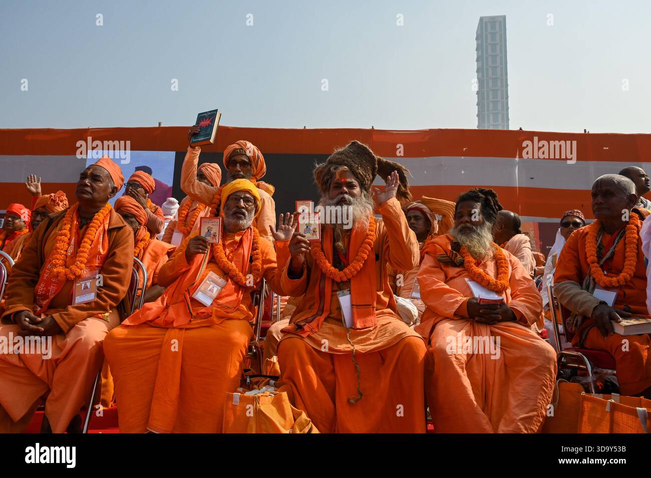NEW DELHI, INDIA - DECEMBER 7: Hindu devotees participate in a massive ...