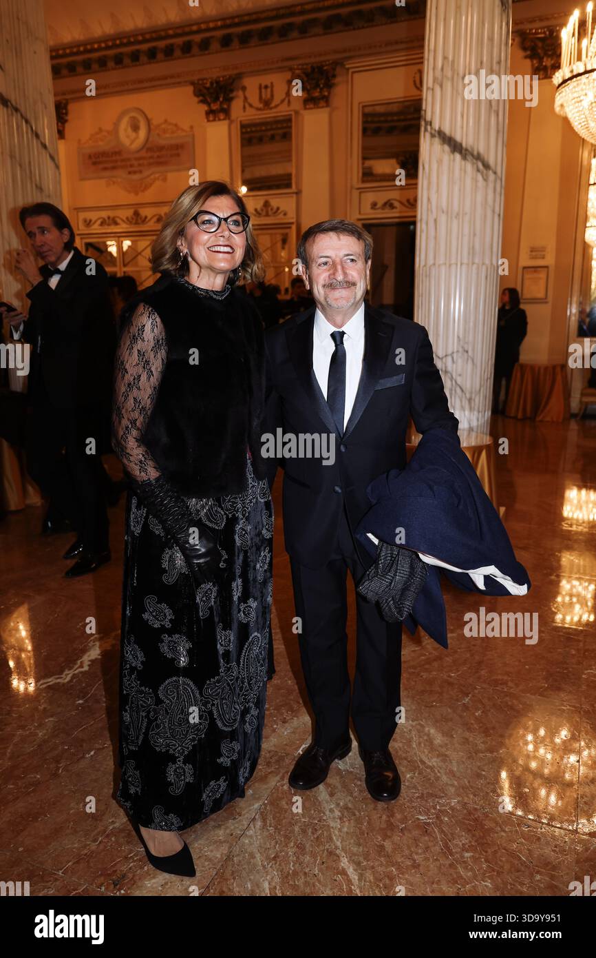 Milan, Guests arrive at the 2025 La Scala Premiere with Shostakovich's ...