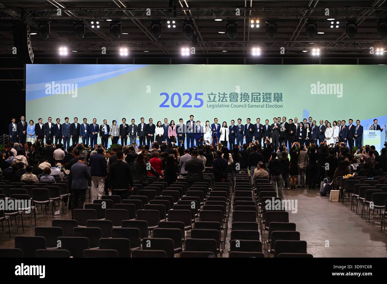 The election committees waiting on the stage, when they know the ...