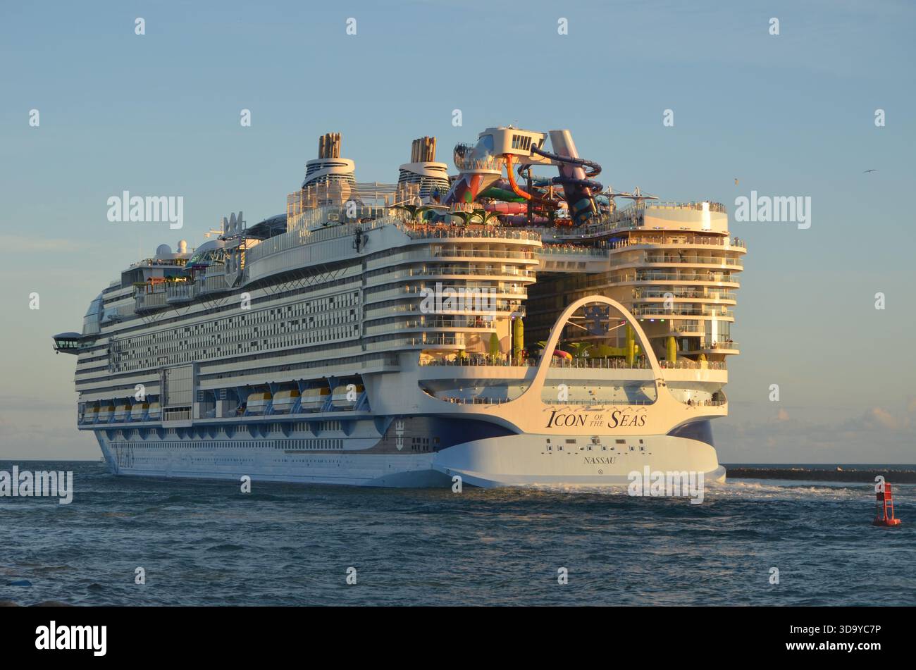 Cruise ship departing Miami on Government Cut headed for Caribbean ...