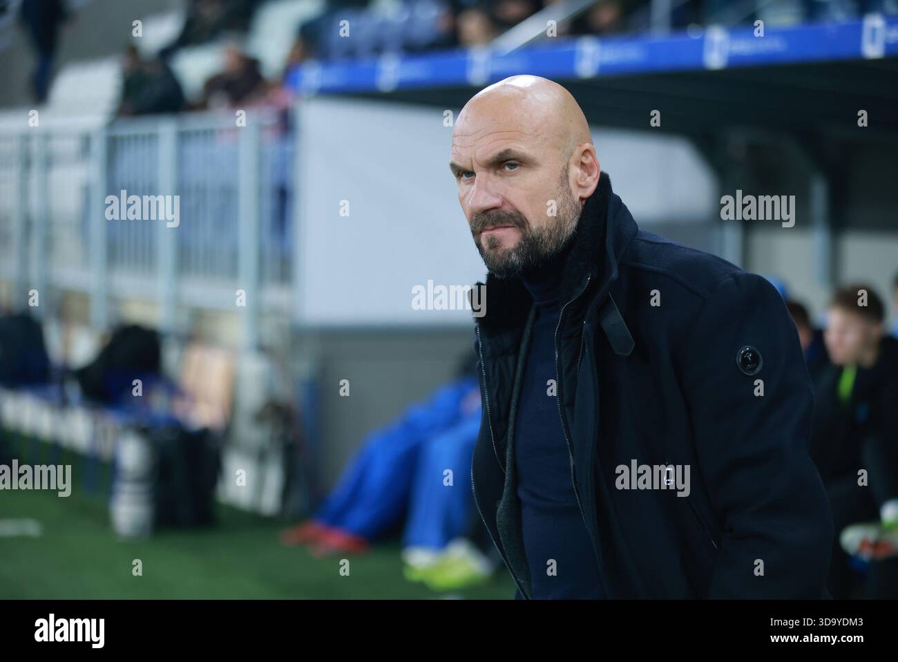 Head coach of Osijek Zeljko Sopic looks on during the SuperSport HNL ...