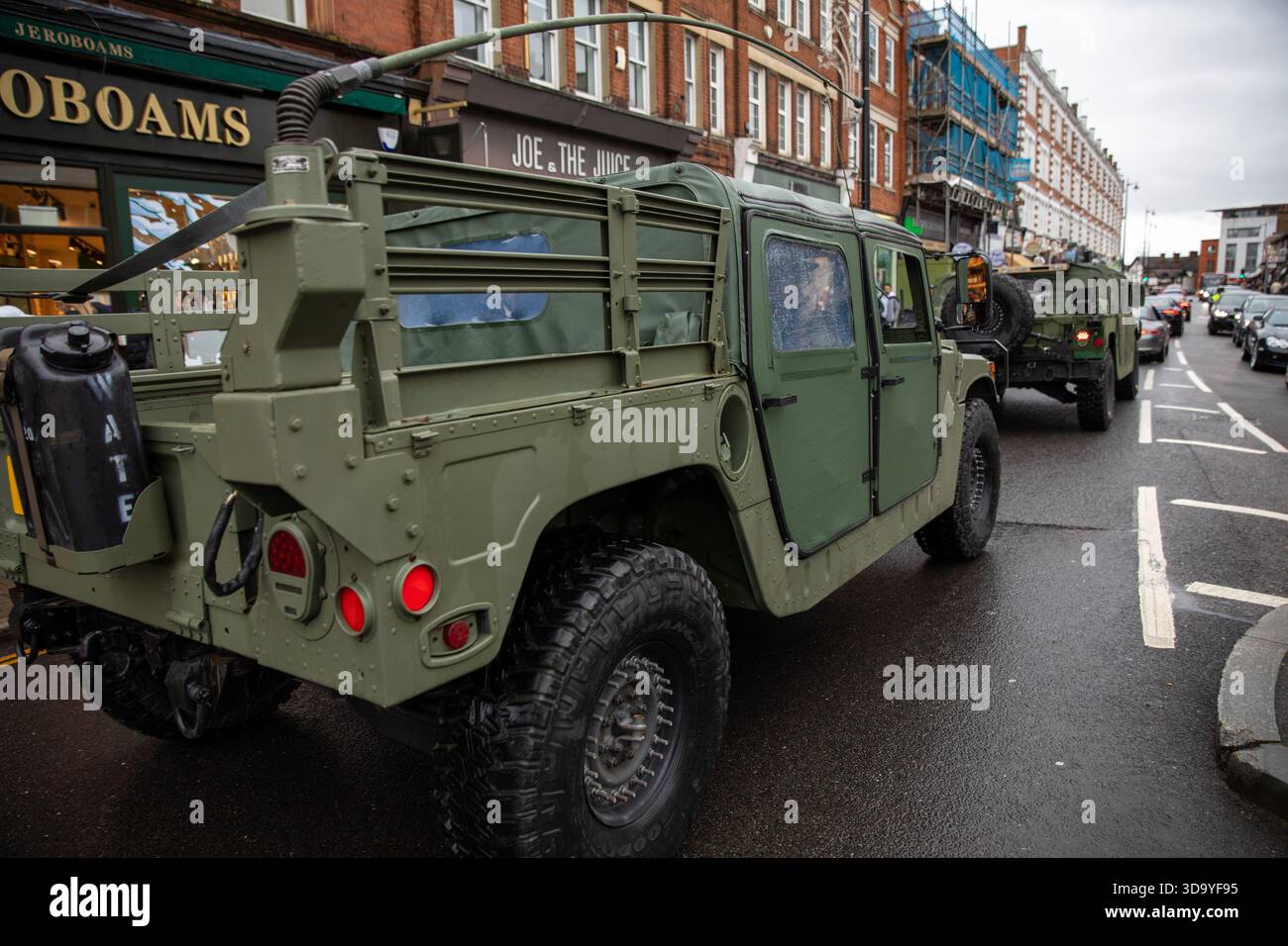 A US Military Humvee takes part in the Southside Hustle Christmas Meet ...