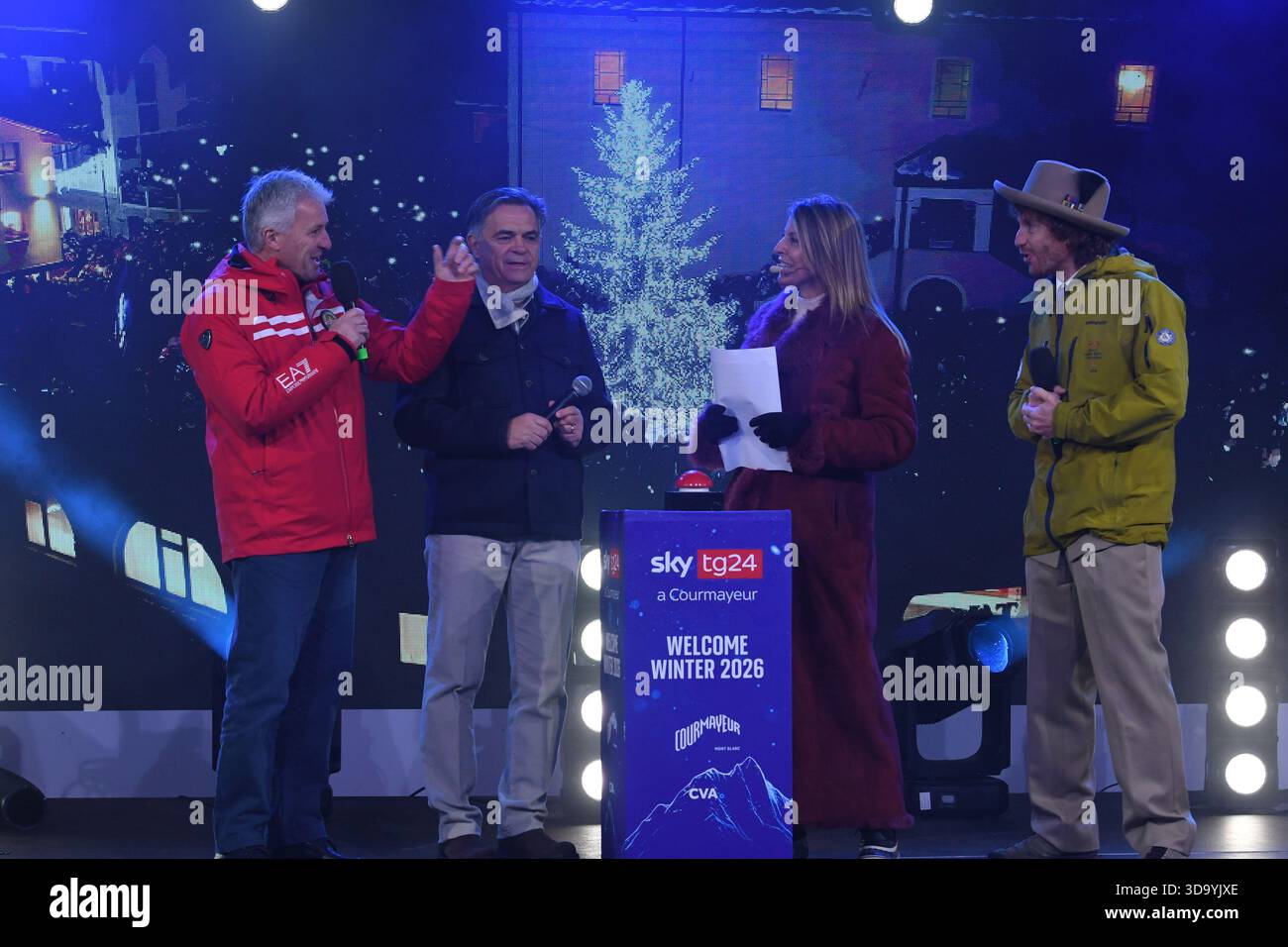 Paolo Broglio, Director of the Ski, Roberto Rota and guests attend the ...