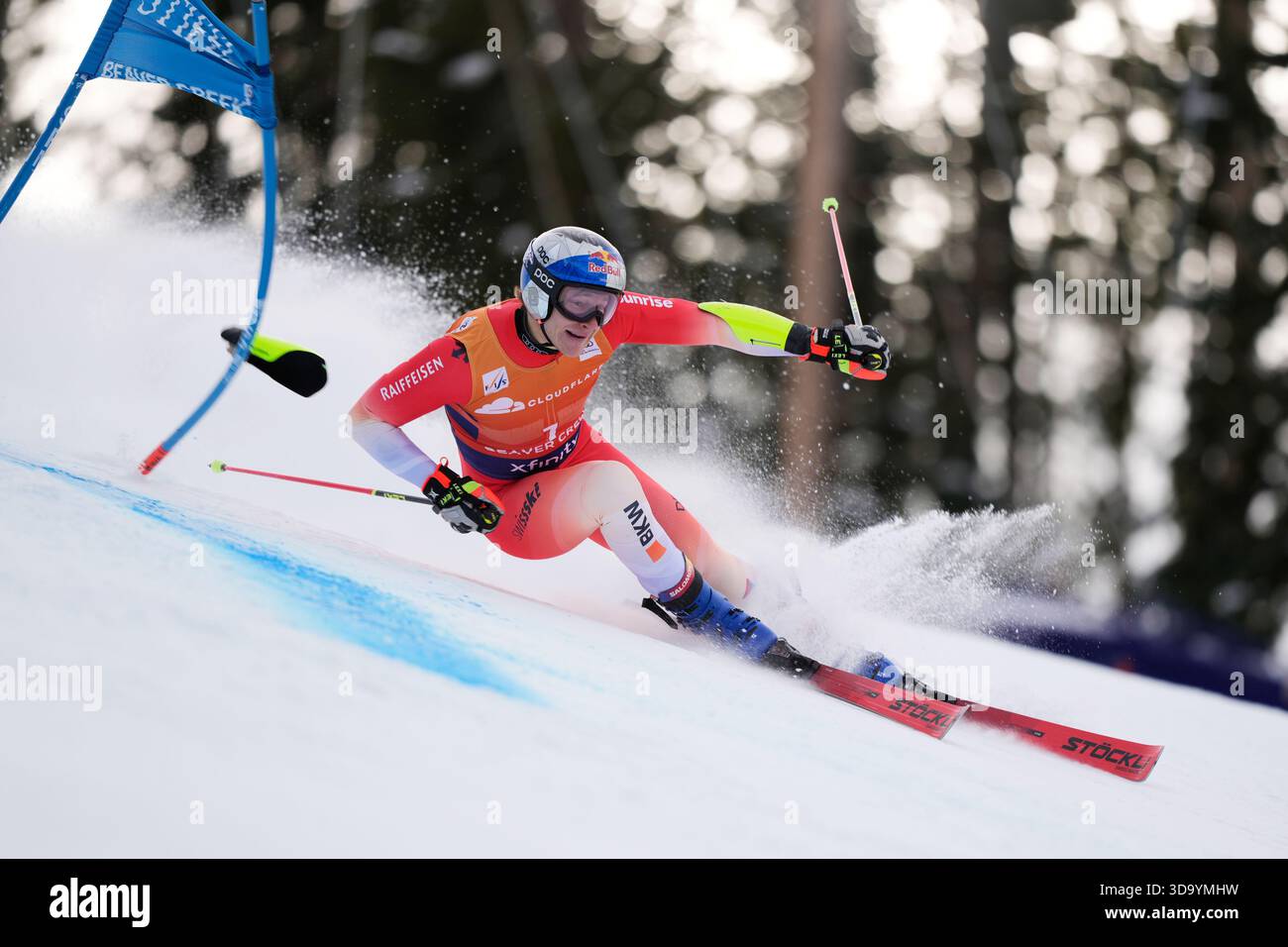 Switzerland's Marco Odermatt competes during a World Cup men's giant ...