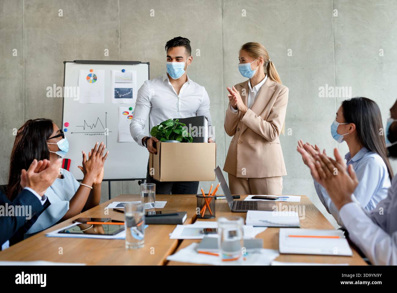 Business team welcomes new employee hi-res stock photography and images ...