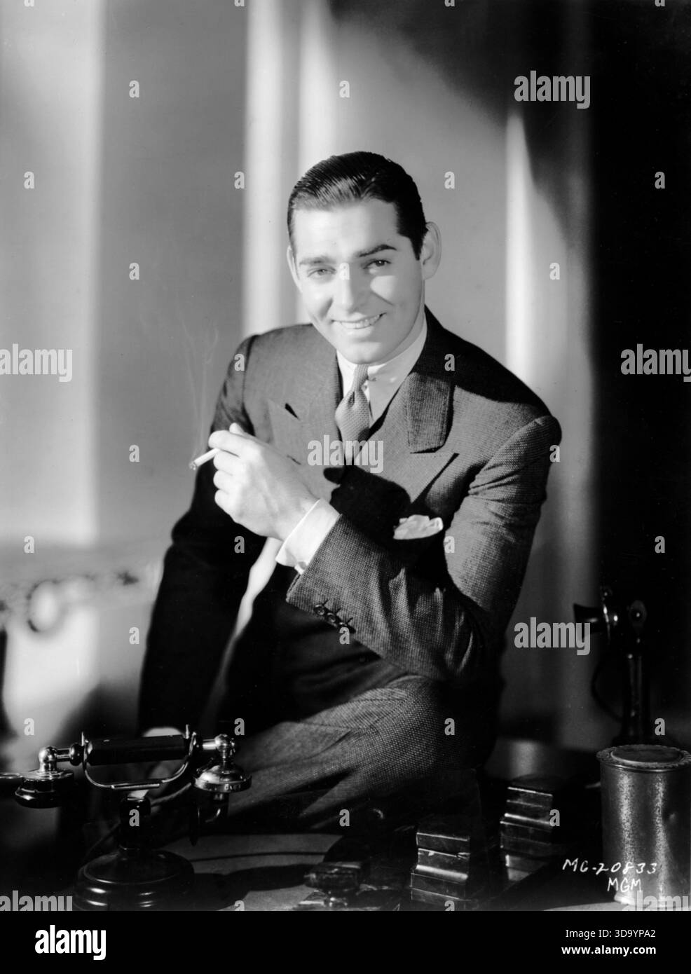 CLARK GABLE 1932 Portrait by GEORGE HURRELL publicity for Metro Goldwyn ...