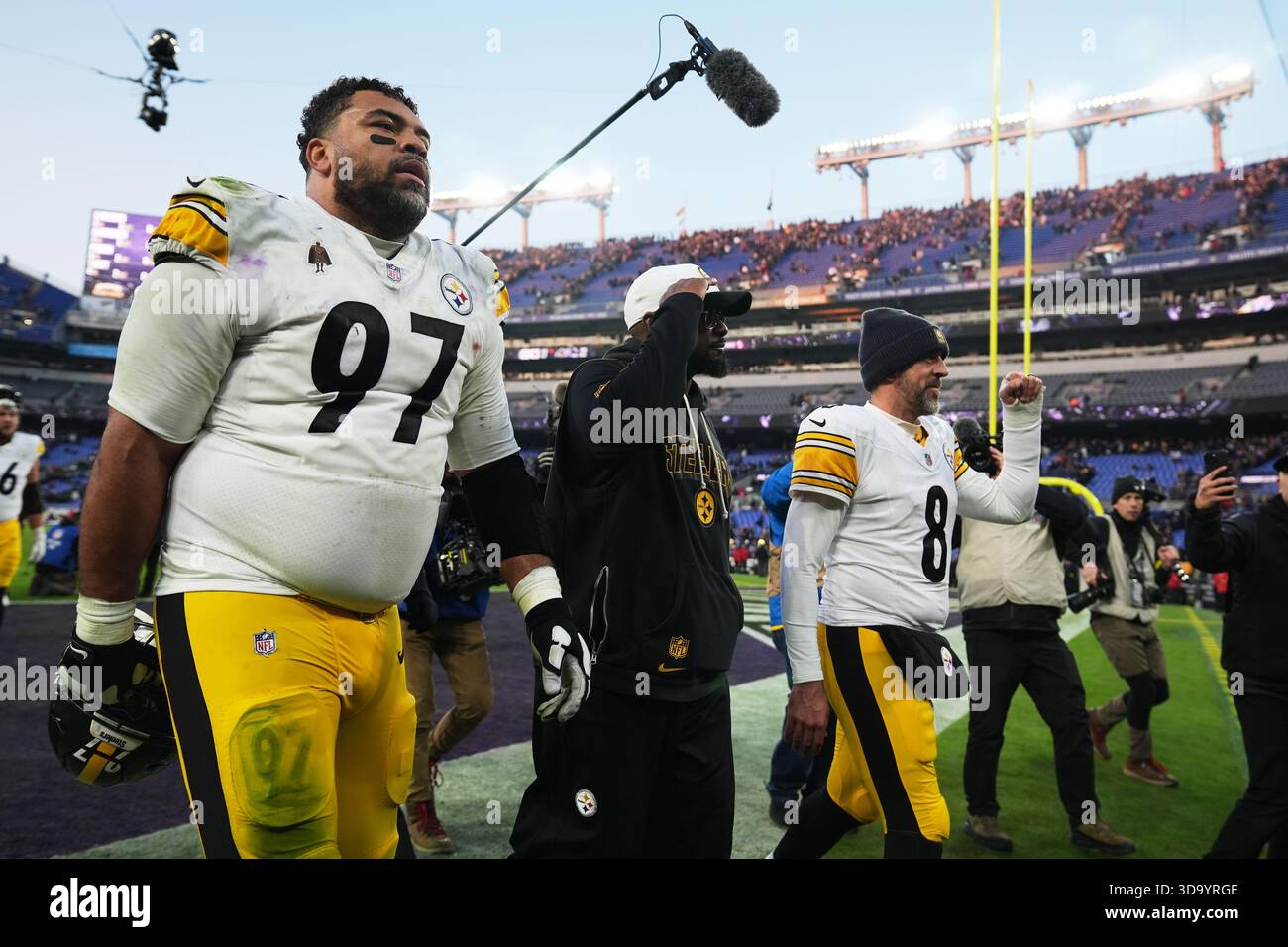 Pittsburgh Steelers defensive tackle Cameron Heyward (97), head coach ...