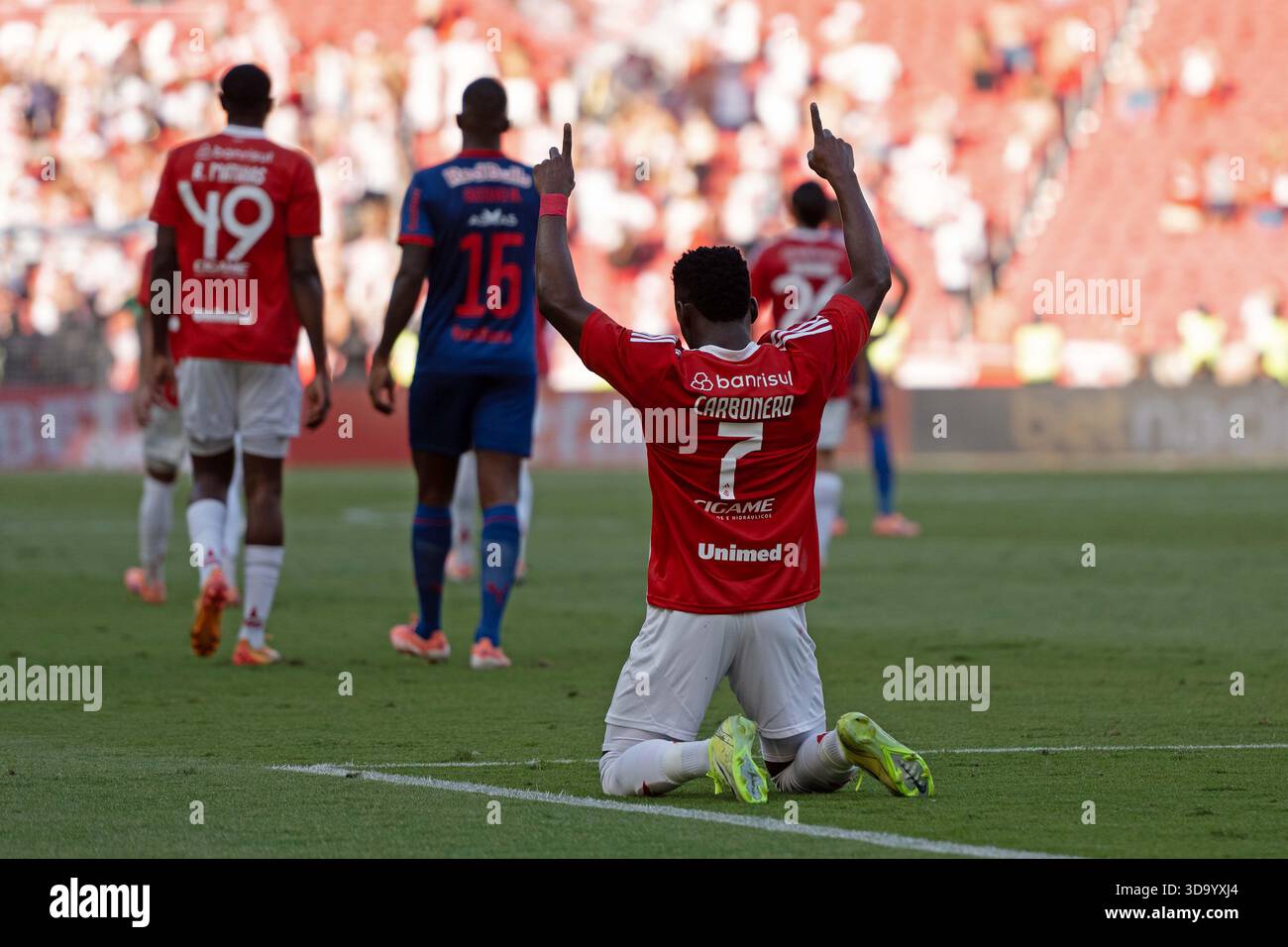 Porto Alegre, Brazil, 07th Dec, 2025. Johan Carbonero of Internacional ...