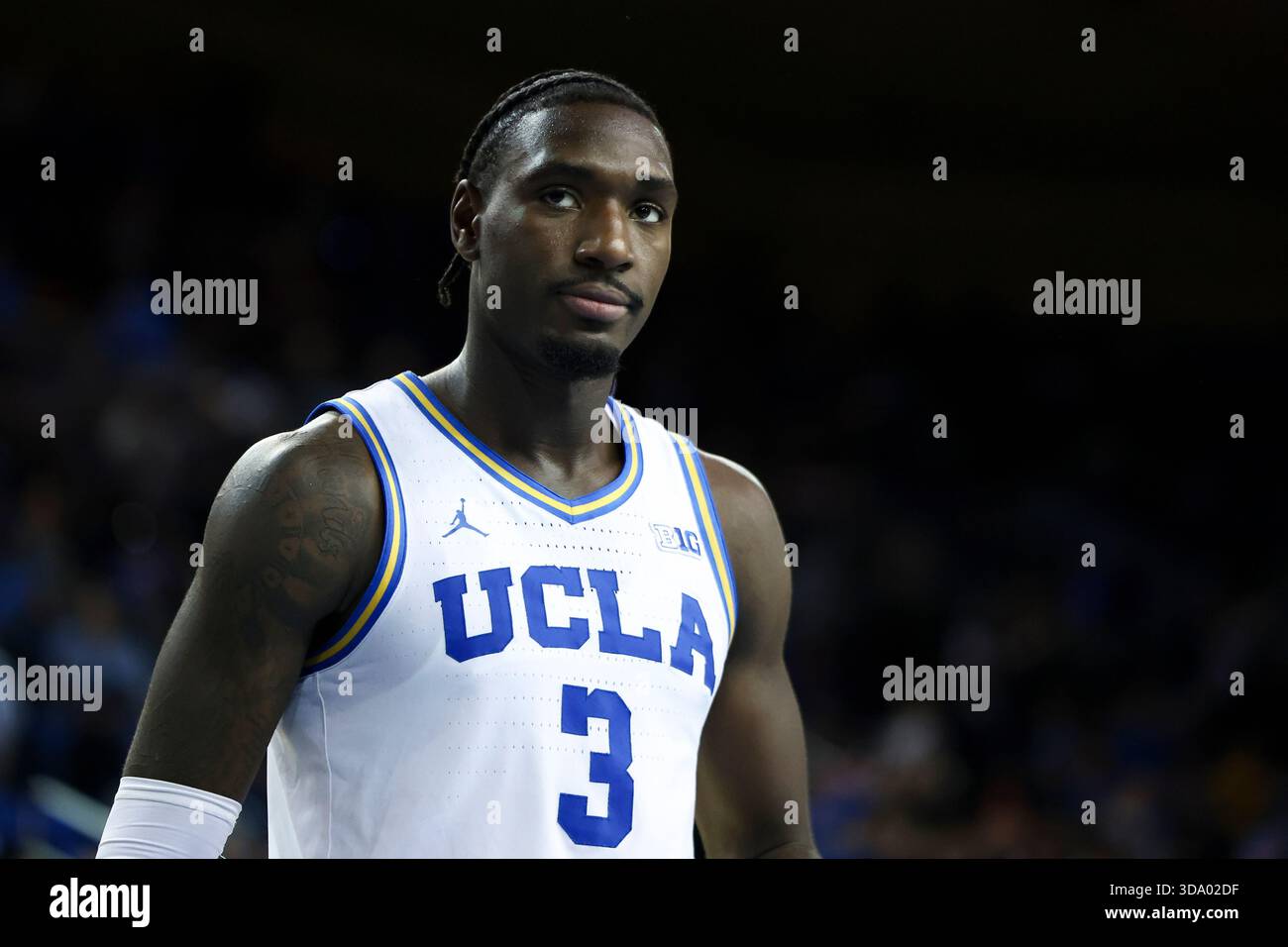 UCLA guard Eric Dailey Jr. (3) looks on during the second half of an ...