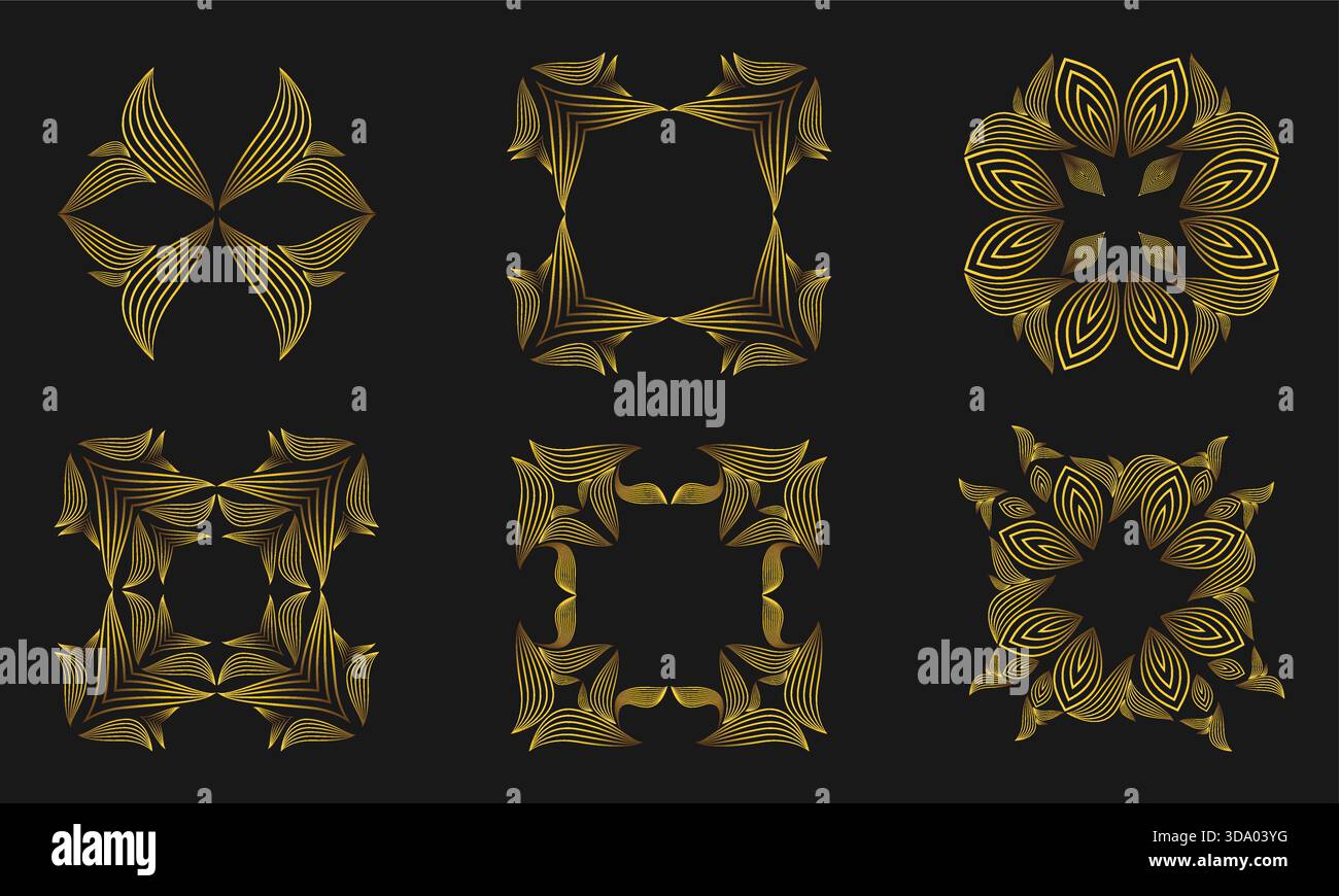 Elegant classic gold line Stock Vector Images - Alamy