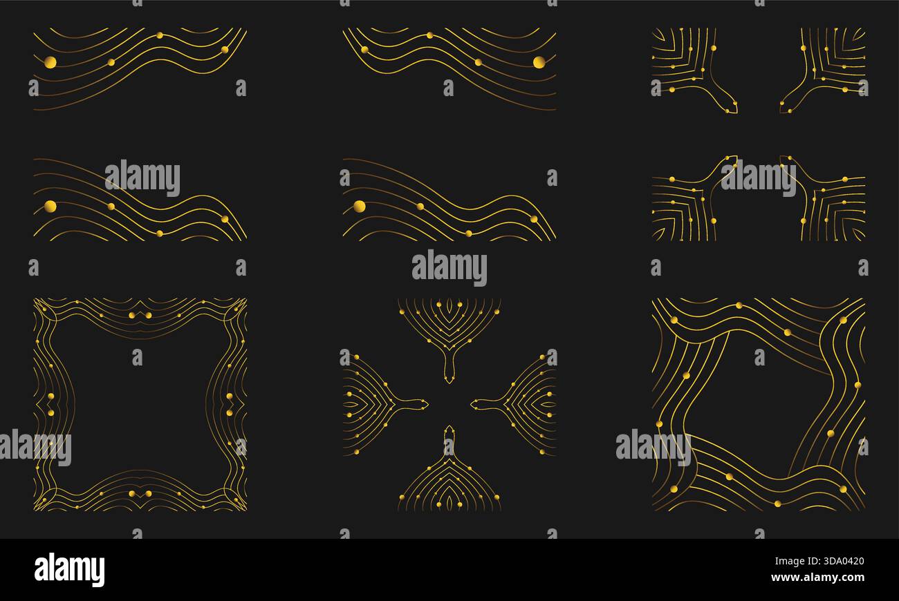 Luxury abstract gold line Stock Vector Images - Alamy