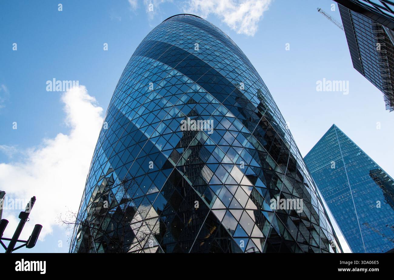 Striking photo of The Gherkin in London, showcasing its modern ...