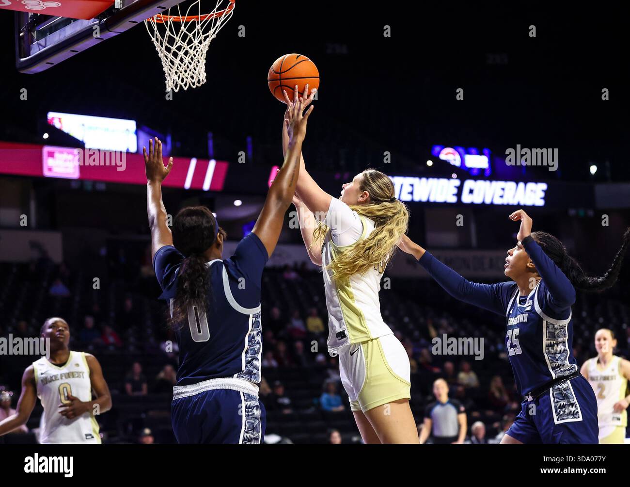 December 7, 2025: Wake Forest Forward Grace Oliver (13) shoots over ...