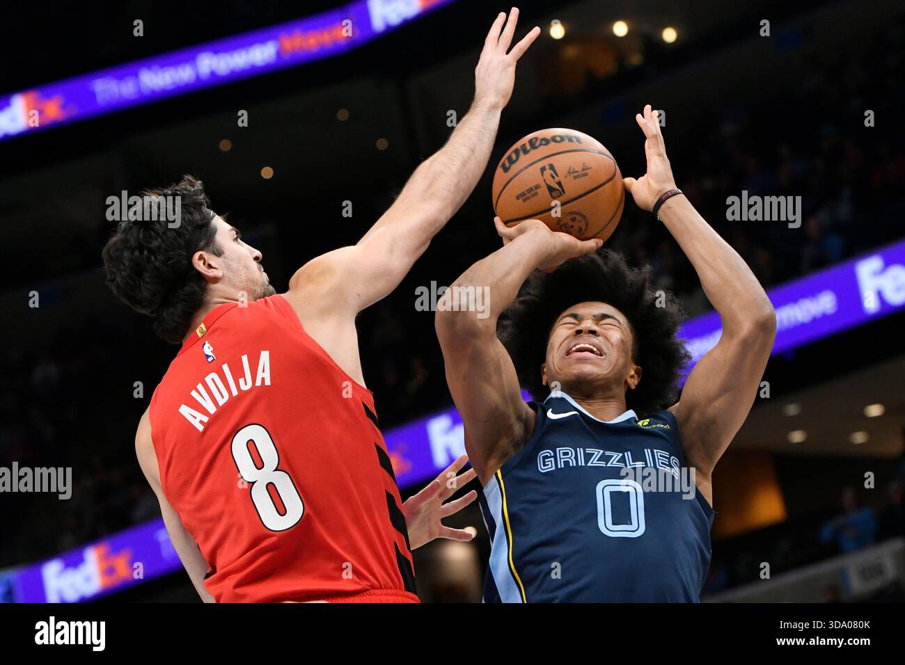 Memphis Grizzlies forward Jaylen Wells (0) shoots against Portland ...