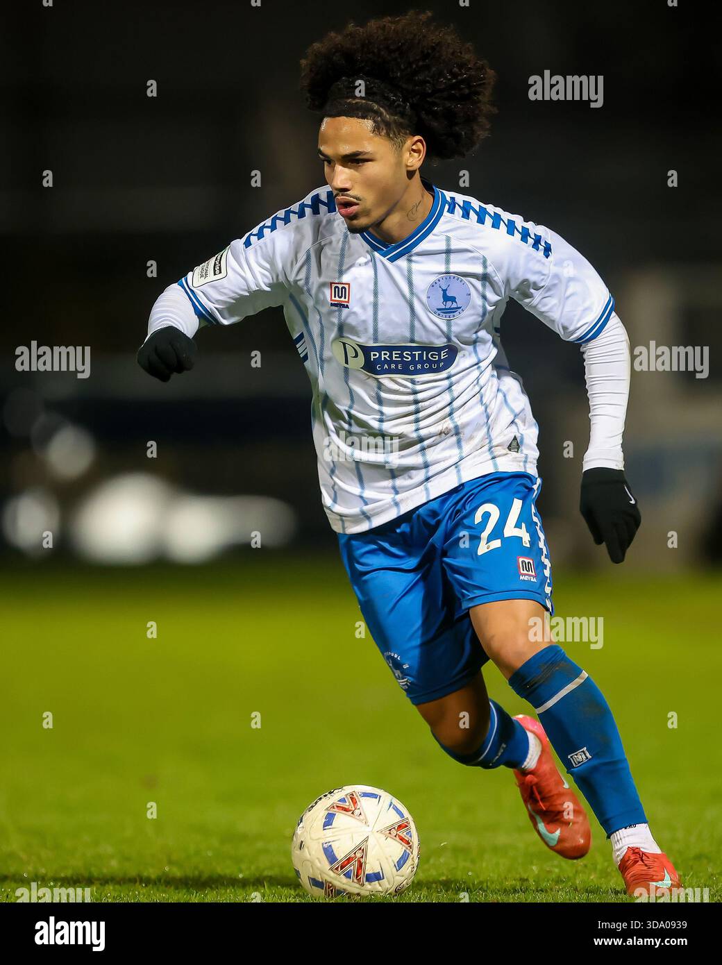 Pharrell Brown of Hartlepool United in action during the The Enterprise ...