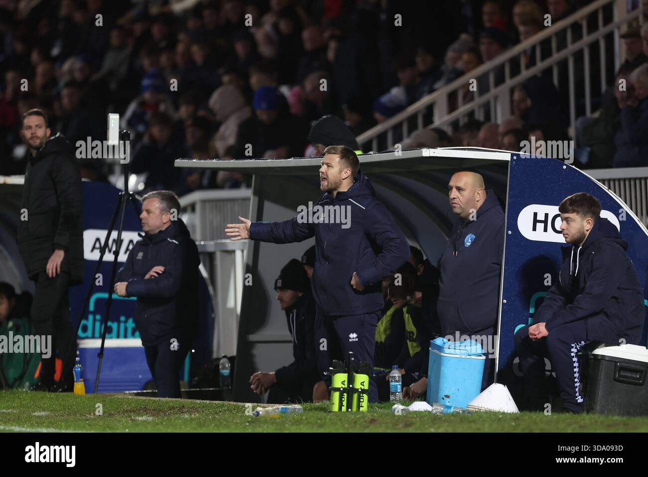 Hartlepool United manager Nicky Featherstone during the The Enterprise ...