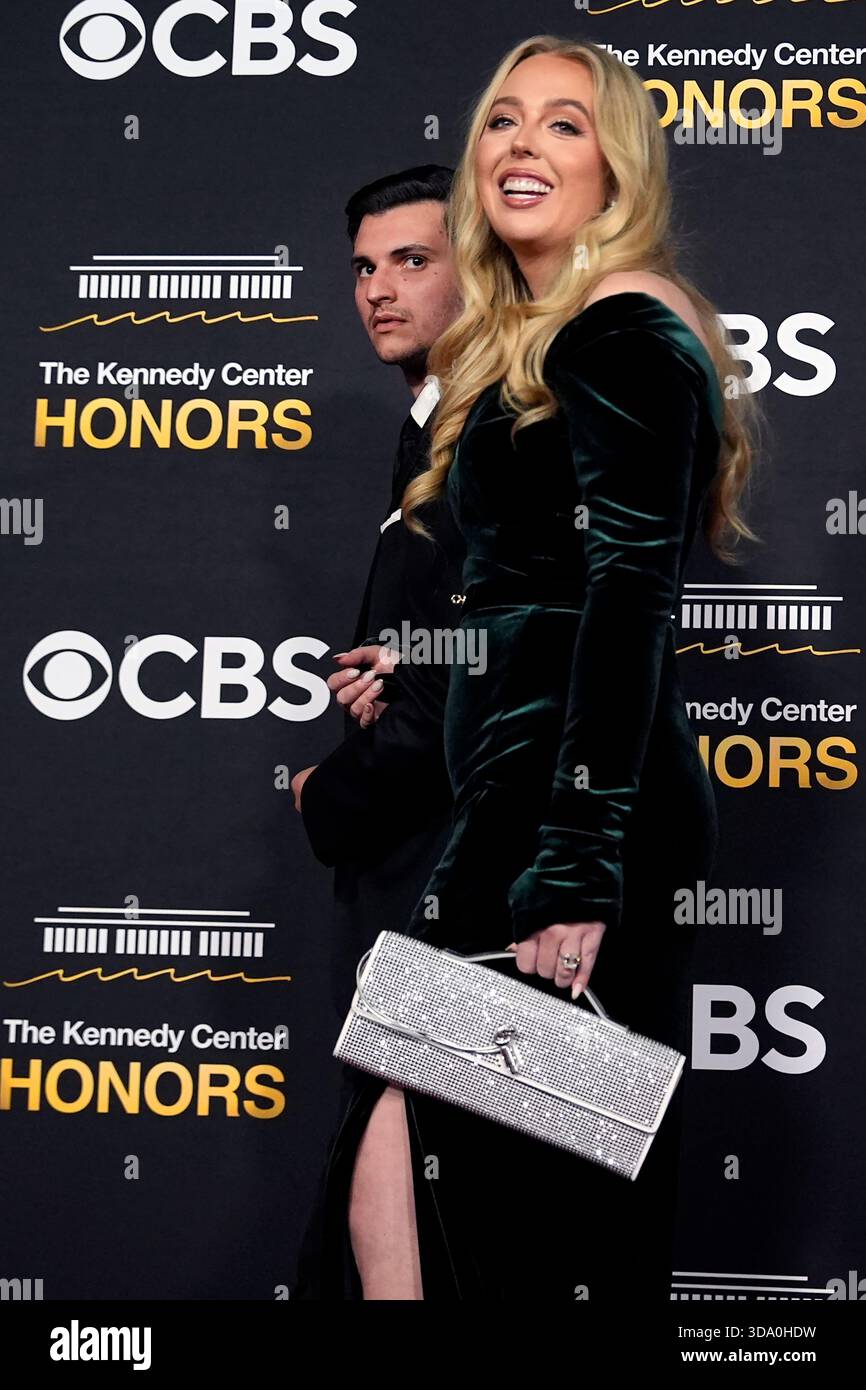 Tiffany Trump and her husband Michael Boulos walk the red carpet before ...