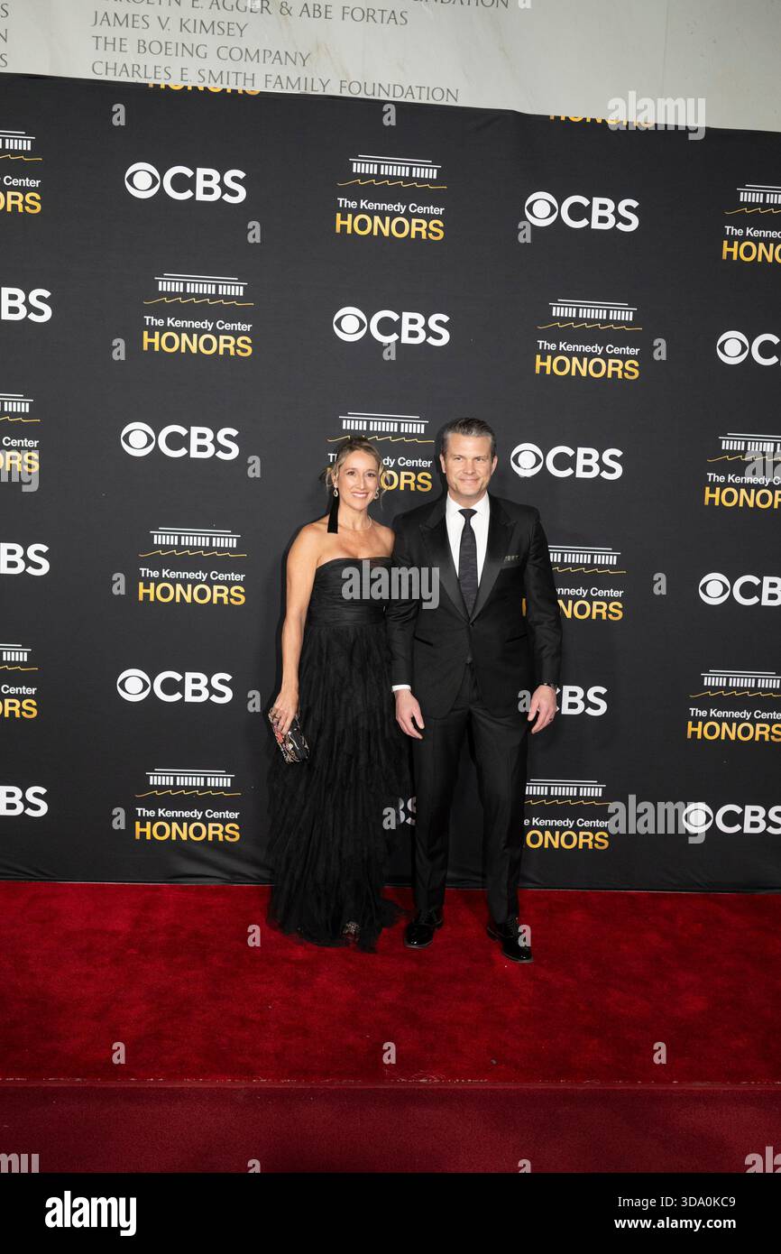 United States Secretary of Defense Pete Hegseth and his wife Jennifer ...