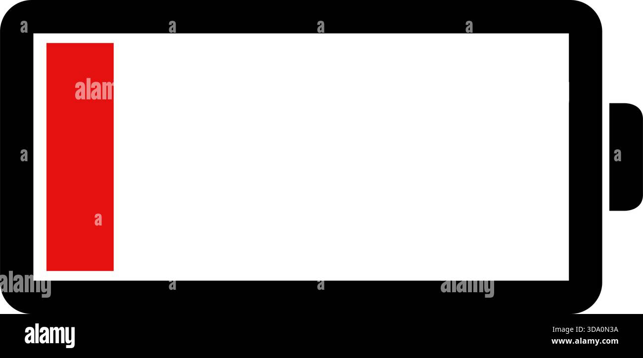 Low battery illustrated in vector on white background Stock Vector ...